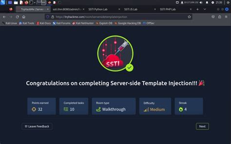 Cybersecurity Tryhackme Bugbounty Infosec Websecurity Ssti