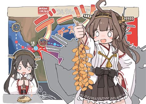 Kongou Haruna Haruna Kai Ni And Kongou Kai Ni Kantai Collection Drawn By Aji