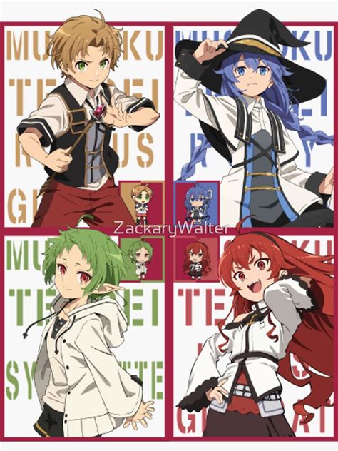 Characters Mushoku Tensei Sticker For Sale By Zackarywalter Redbubble