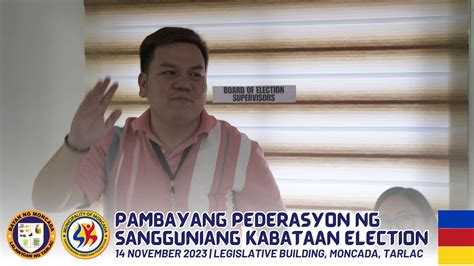 pambayang pederasyon ng sangguniang kabataan election