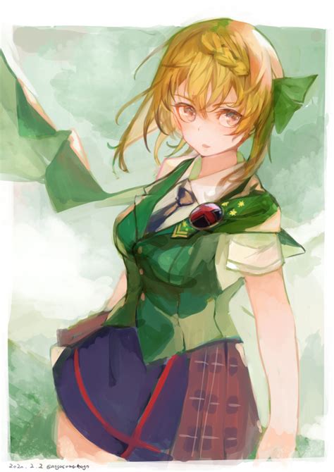 Safebooru 1girl Absurdres Bangs Blonde Hair Blue Neckwear Blue Skirt