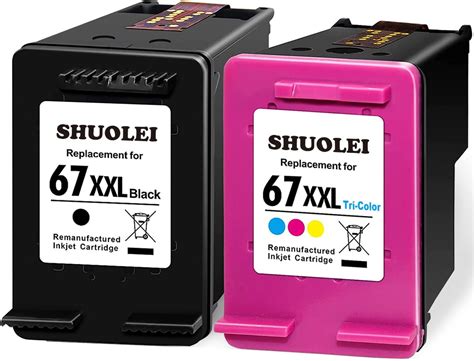 Amazon Com 67XL Black Color Ink Cartridges 2 Pack Replacement For HP DeskJet 2855e 4255e 4155