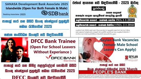 Jobs In Sri Lanka Private And Government Jobs පුද්ගලික හා රජයේ රැකියා 2025 වර්ෂයේ මාර්තු අප්