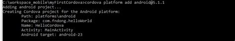 create cordova application project client using mobilefirst cli