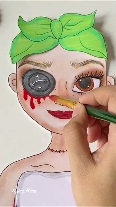 How To Makeup Coroline Doll Shorts Youtube