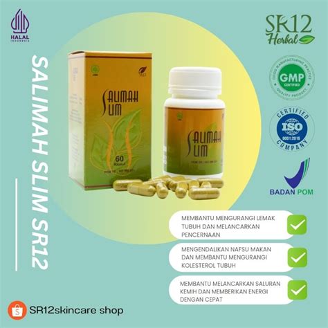 Jual Salimah Slim Sr12 Herbal Bpom Penurun Berat Badan Tanpa Efek