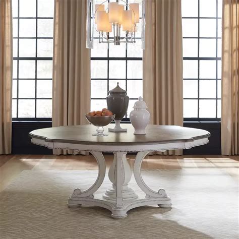 Magnolia Manor Antique White Round Dining Table RC Willey Round