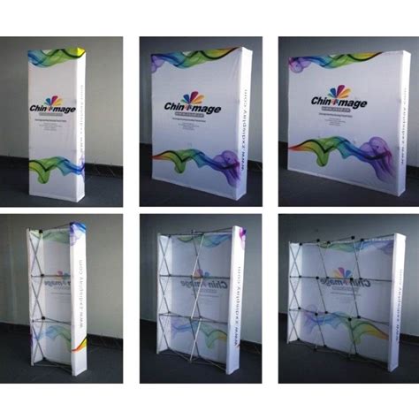 Portable Fabric Pop Up Backdrop Display Stand With Printed Graphics