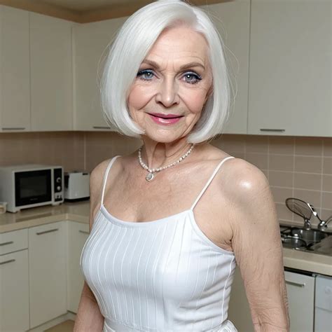 Attractive 75 Year Old Woman Face Has Fine Blue Eyeliner Black