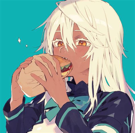 Safebooru 1girl Alternate Costume Blue Background Colored Eyelashes