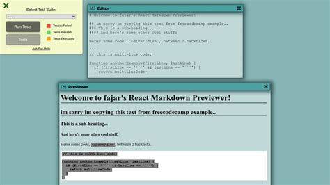 React Markdown Previewer