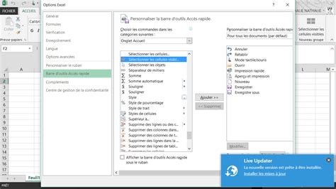 Icône Sélectionner Les Cellules Visibles Excel 2017 Sur Mac