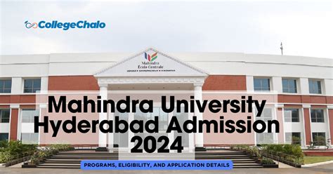 Mahindra University Hyderabad Admission 2024 Programs Eligibility