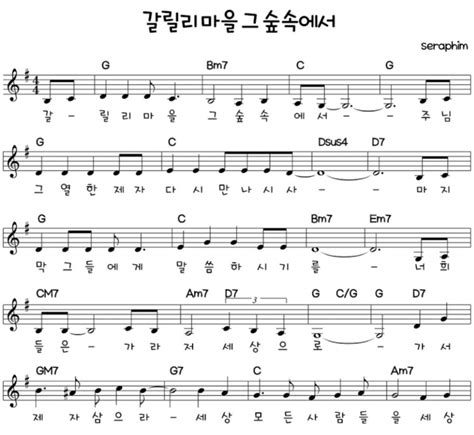 갈릴리 마을 그 숲속에서 Ppt 시보드