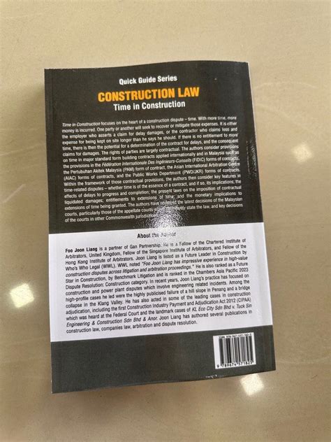 Construction Law Time In Construction By Foo Joon Liang Hobbies And Toys Books And Magazines