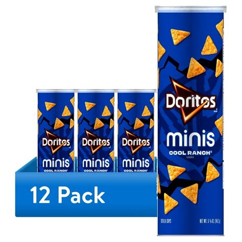 12 Pack Doritos Minis Tortilla Chips Cool Ranch Flavored 5125 Oz
