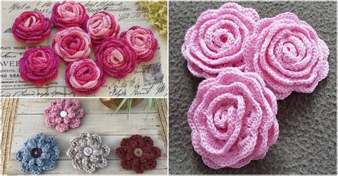 Variety Of Flower Appliques Free Crochet Patterns Your Crochet