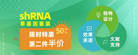 siRNA shRNA限时特价活动 OriGene