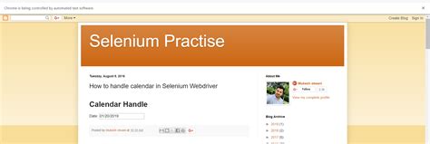 How To Select Calendar Values In Selenium With C And Webtable