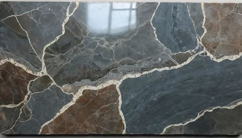 Polished Stone Slab Surface With Light Reflection Stock Illustration