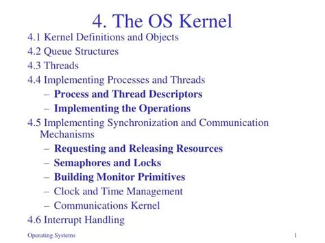 Ppt 4 The Os Kernel Powerpoint Presentation Free Download Id 3947316