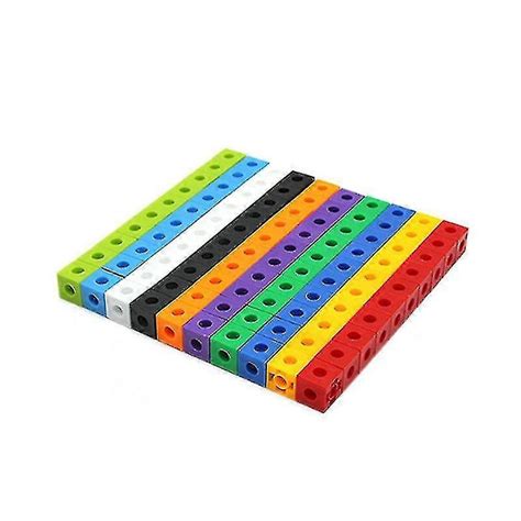 100pcs Mathematics Linking Cubes Numberblocks Interlocking Multilink Counting Blocks Fruugo Uk