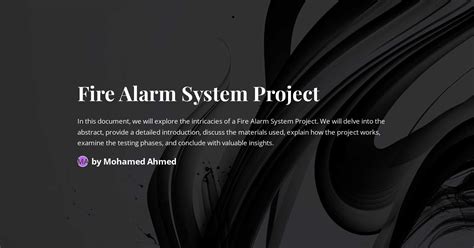 Fire Alarm System Project