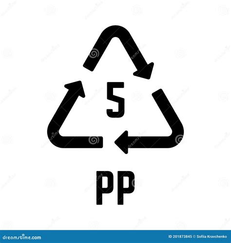 Resin Identification Code Food Grade Plastic Sign Vector Illustration