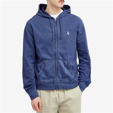 Polo Ralph Lauren Spa Terry Zip Hoodie Newport Navy End Gb