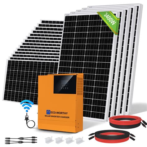 Buy ECO WORTHY 3400W 48V Solar Power System Off Grid Solar Panel Kit