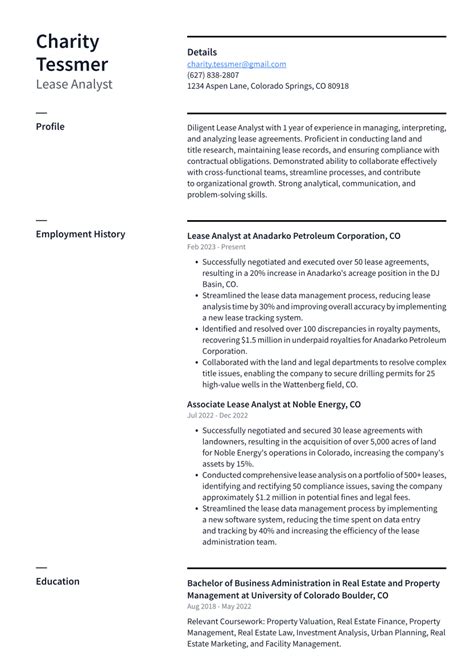 Top 18 Lease Analyst Resume Objective Examples ResumeCat
