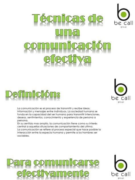 05 Tecnicas De Comunicacion Efectiva Pdf Comunicación Conceptos Psicologicos