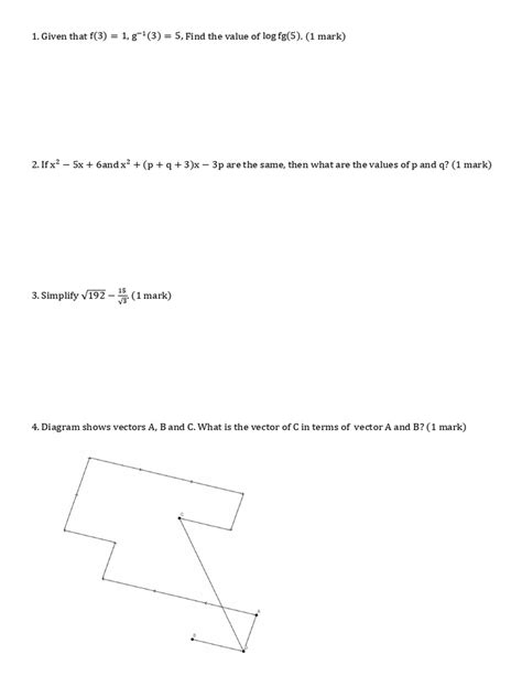Add Maths Form 4 Custom Exam 1 Pdf