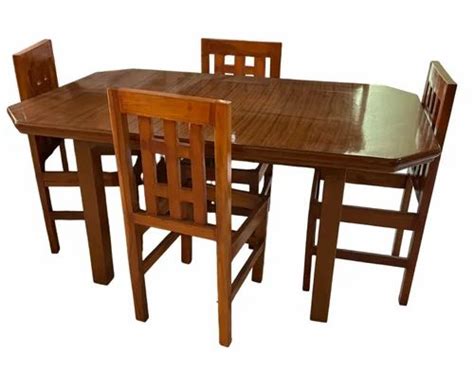 Wooden 4 Seater Rectangular Dining Table Set At Rs 10200 Set In Erode