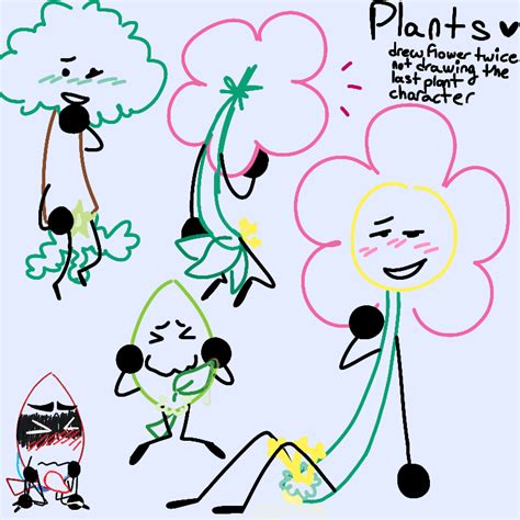 Post 5427730 Battle For Dream Island Cinnamon Artist Evil Leafy Flower Leafy Teardrop Tree