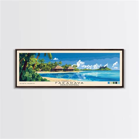 Fakarava French Polynesia Panoramic Beach Print Vacation T Frenc