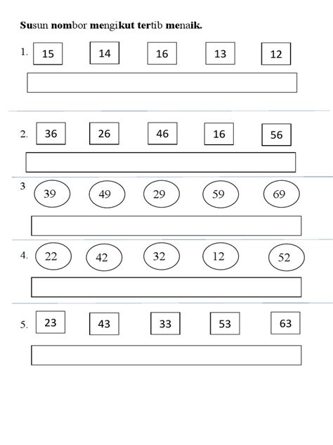 Susun Nombor Mengikut Tertib Menaik 2 Pdf