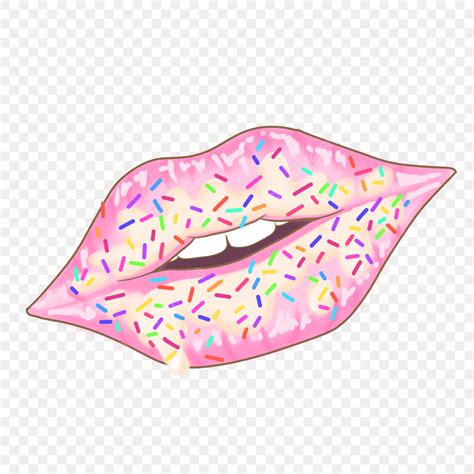 Dulce Arcoiris Espolvorear Labios Png Labios Dulce Lindo Png Y Psd