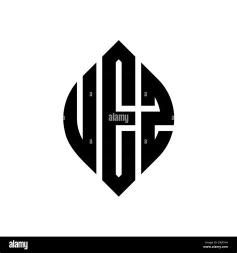 Uez Circle Letter Logo Design With Circle And Ellipse Shape Uez
