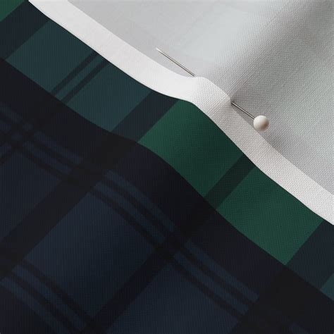 Dark Green Plaid Fabric Spoonflower