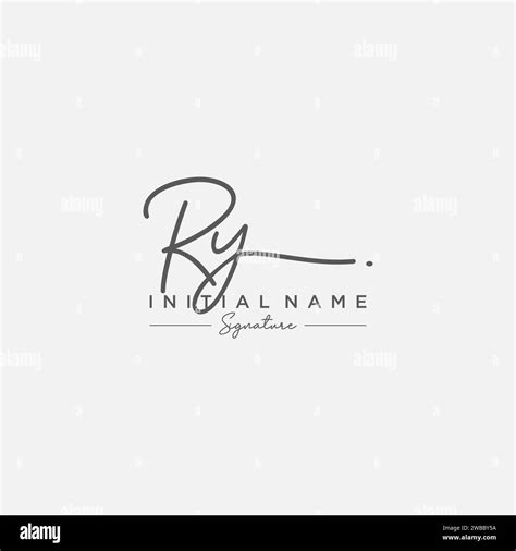 Ry Signature Logo Template Vector Stock Vector Image And Art Alamy