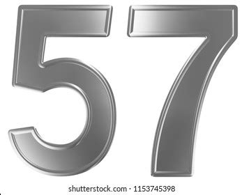 Numeral Fifty Seven Isolated On Stock Illustration Shutterstock