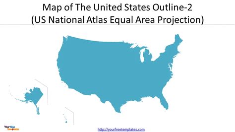 Usa Map Outline 2 Free Powerpoint Template