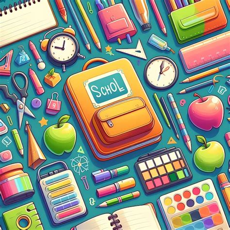 A Variety Of School Tools Premium Ai Generated Image