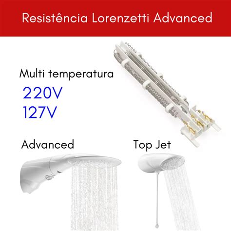 Resistência Chuveiro Lorenzetti Advanced turbo Top jet W V ou W V Shopee