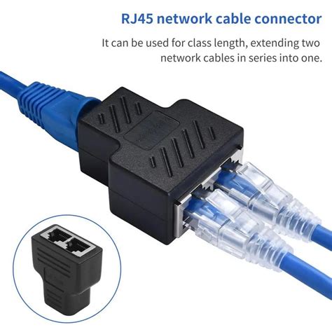 인터넷 분배기 Rj45 1 2 이더넷 어댑터 커넥터 1 2 방법 빠른 전송 이더넷 어댑터 플러그 플레이 Lan 분배기