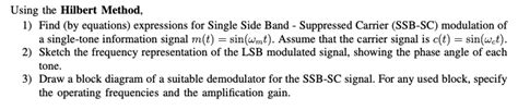 Solved Using The Hilbert Method Find By Equations Chegg Com