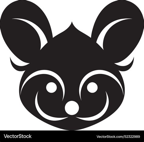 Velvet Vignette Mouse In Black Shadows Rat D Vector Image