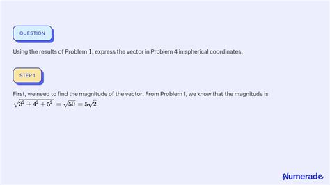 solved using the results of problem 1 express the vector in problem 4