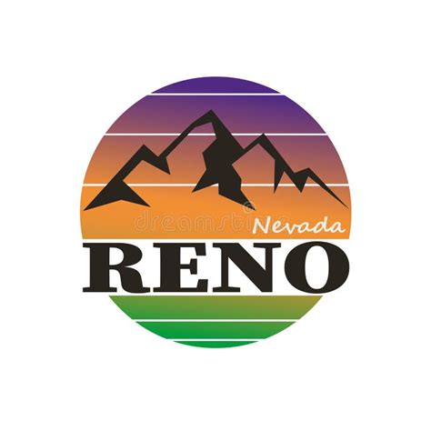 Grunge Vintage Round Sign With Text Reno Nevada Vector Illustration